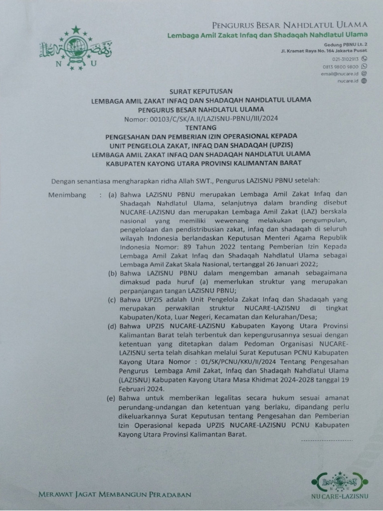 SK Kabupaten Kayong Utara | PDF