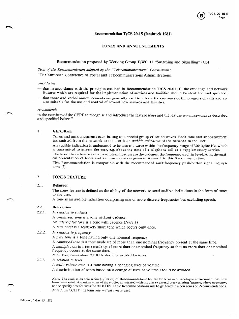 Tones and Announcements | Download Free PDF | Decibel | Sound