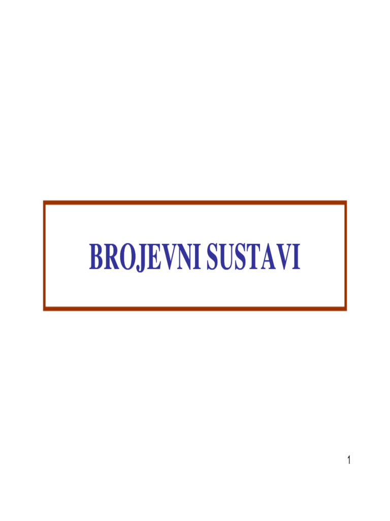 2024 - P02 - Brojevni Sustavi - Digitalna Logika | PDF