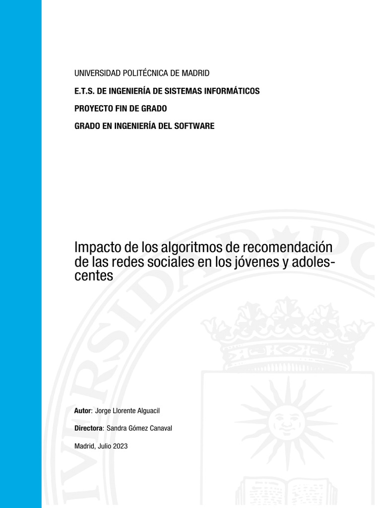 Impacto de Los Algoritmos | PDF | Servicio de redes sociales | Adolescencia