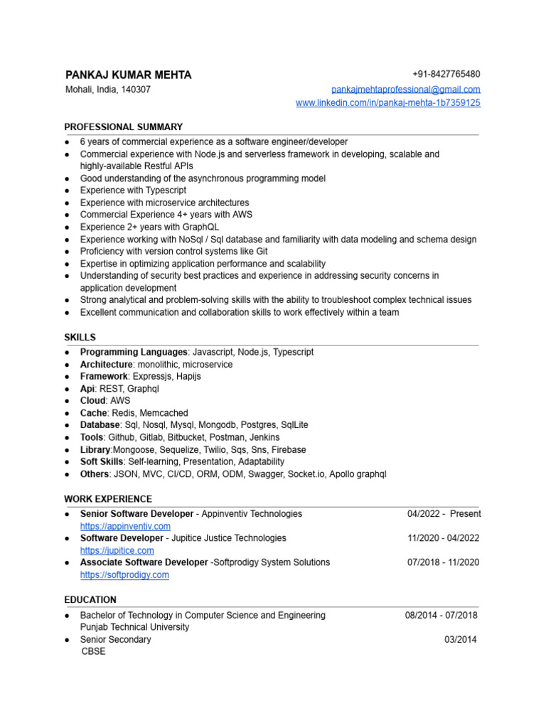 Pankaj 2024 | PDF | Mongo Db | Software Development