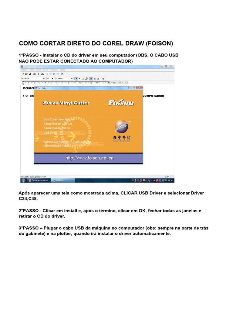 COMO CORTAR DIRETO DO COREL DRAW v2 | PDF | Driver de dispositivo | USB