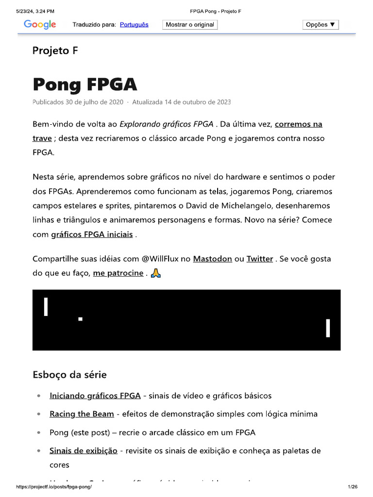 Pongfpga Pdf