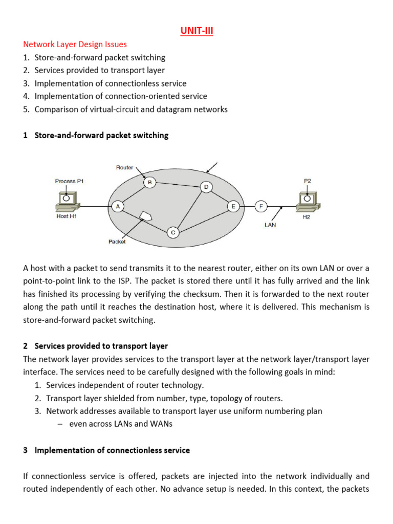 COMPUTER NETWORKS Unit-3 Notes | PDF | Routing | Network Congestion