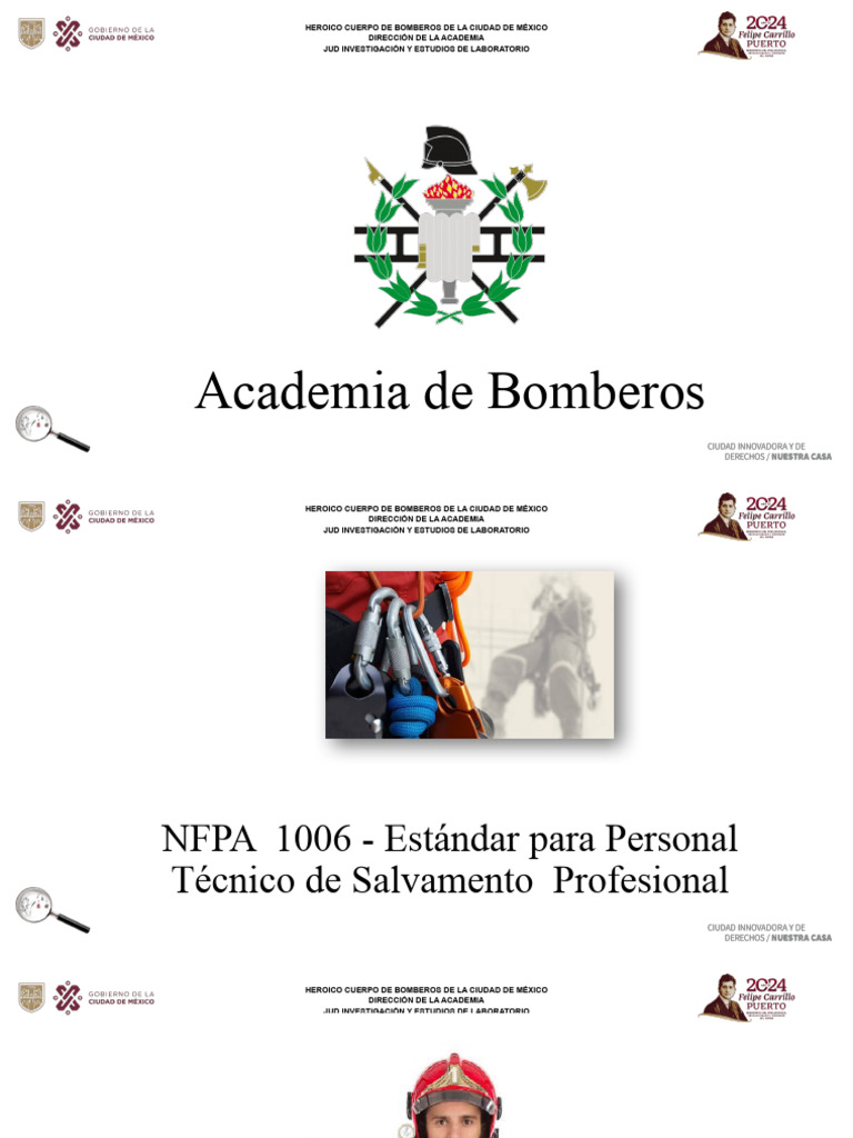 Diapositivas Nfpa 1006 | Descargar gratis PDF | Bombero | Laboratorios