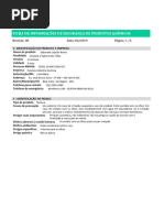 FISPQ Desinfetante Lumi | PDF | Primeiros socorros | Incêndios