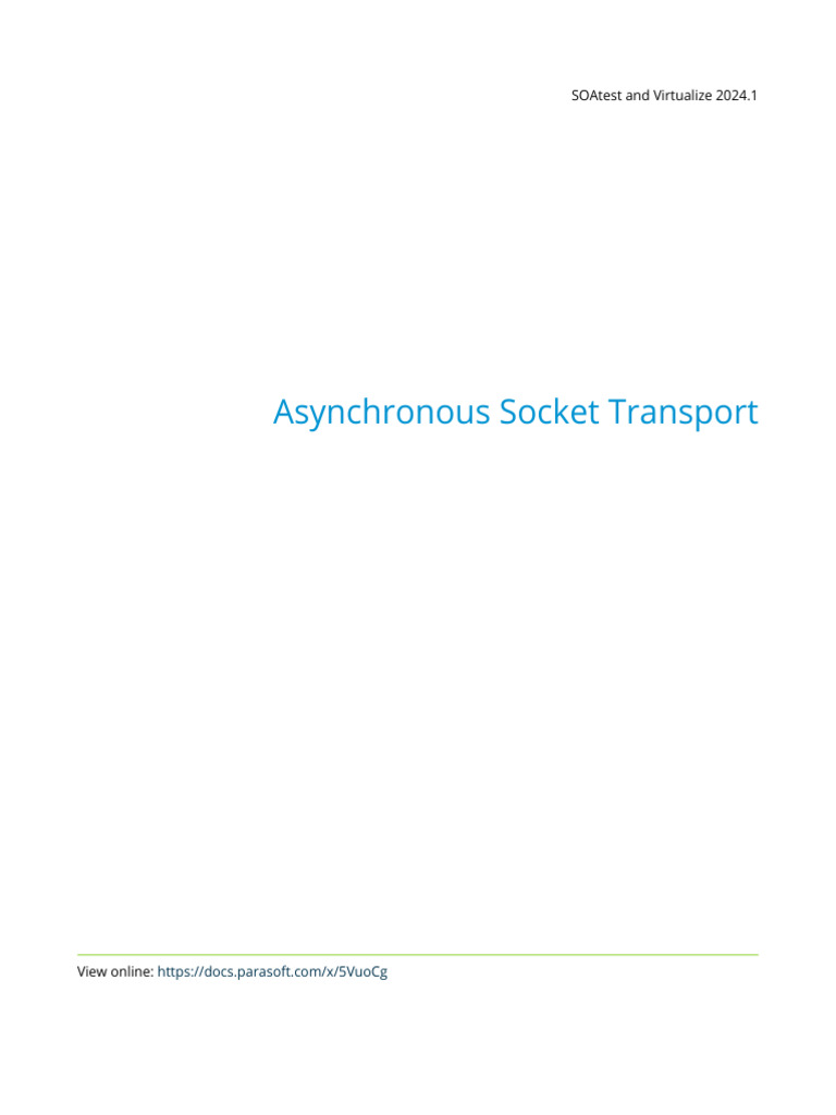 Asynchronous Socket Transport Pdf String Computer Science 2977
