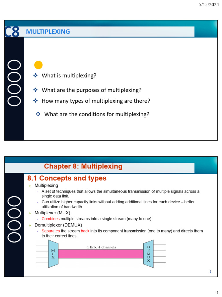 Chapter 8 232 | Download Free PDF | Multiplexing | Modulation