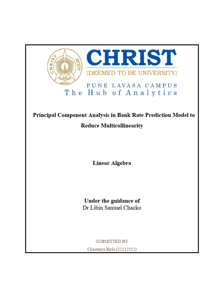Linear Algebra | PDF | Principal Component Analysis | Eigenvalues And Eigenvectors