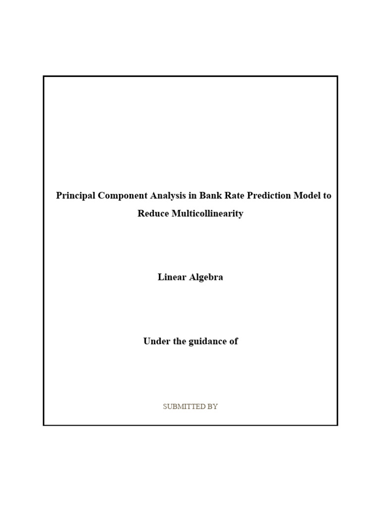 Linear Algebra | PDF | Principal Component Analysis | Analysis