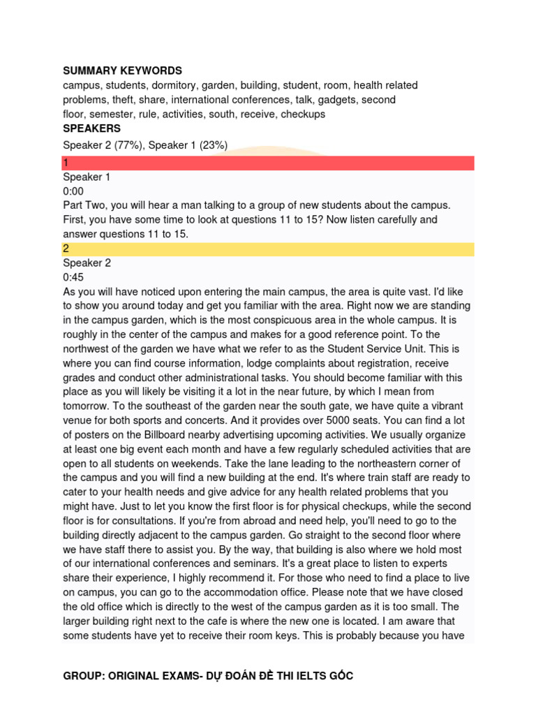 Summary Keywords | PDF | Dormitory