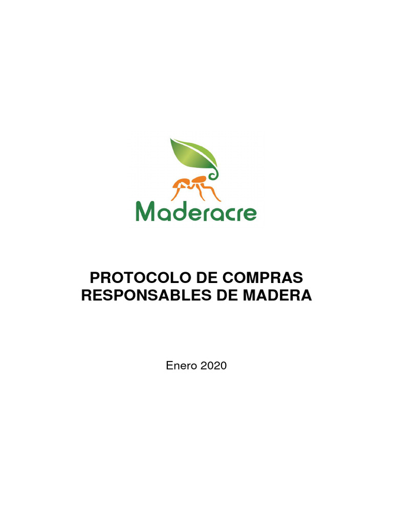 Protocolo de Compras Responsables CMRA v2.1 | PDF | Los bosques | Business