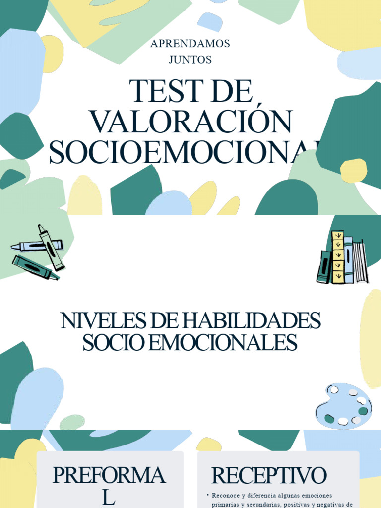 TEST DE VALORACION SOCIOEMOCIONAL | PDF | Las emociones | Empatía