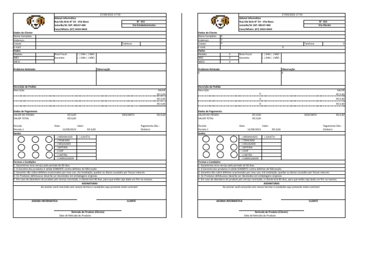 Modelo de OS Pequeno | PDF