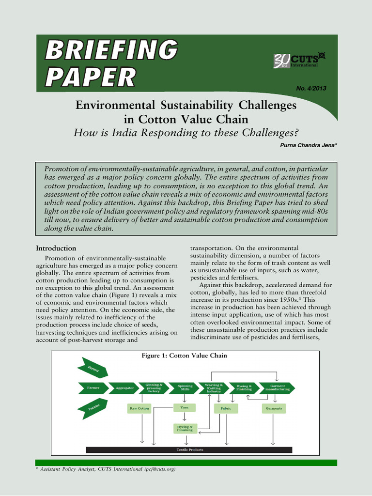 Briefing Paper13-Environmental Sustainability Challenges in Cotton ...