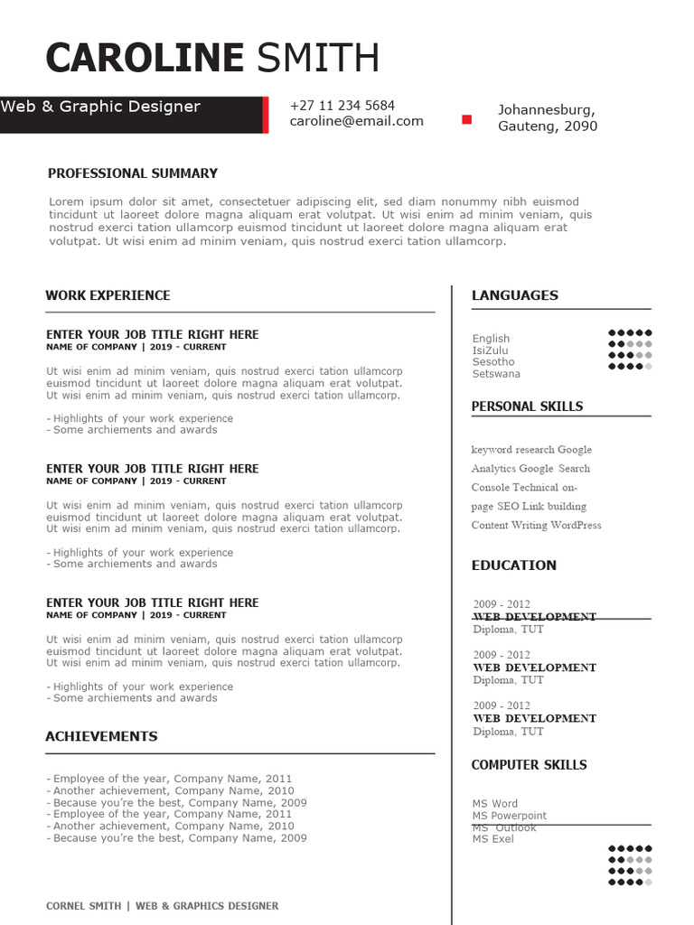 Helloyouth CV Template 013 | PDF | Internet | Search Engine Optimization