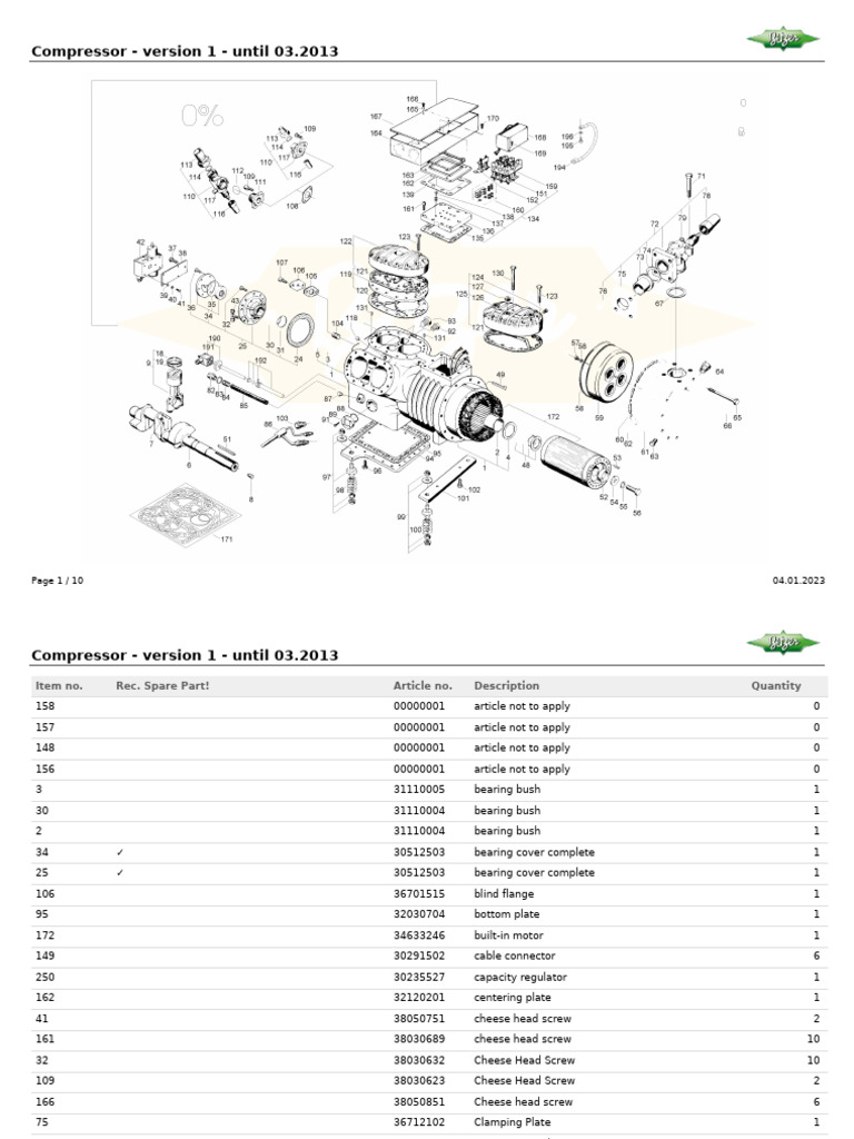 Compressor - Version 1 - 6JE-33 o 6B4060PH o 6J-33.2 | PDF | Engines ...