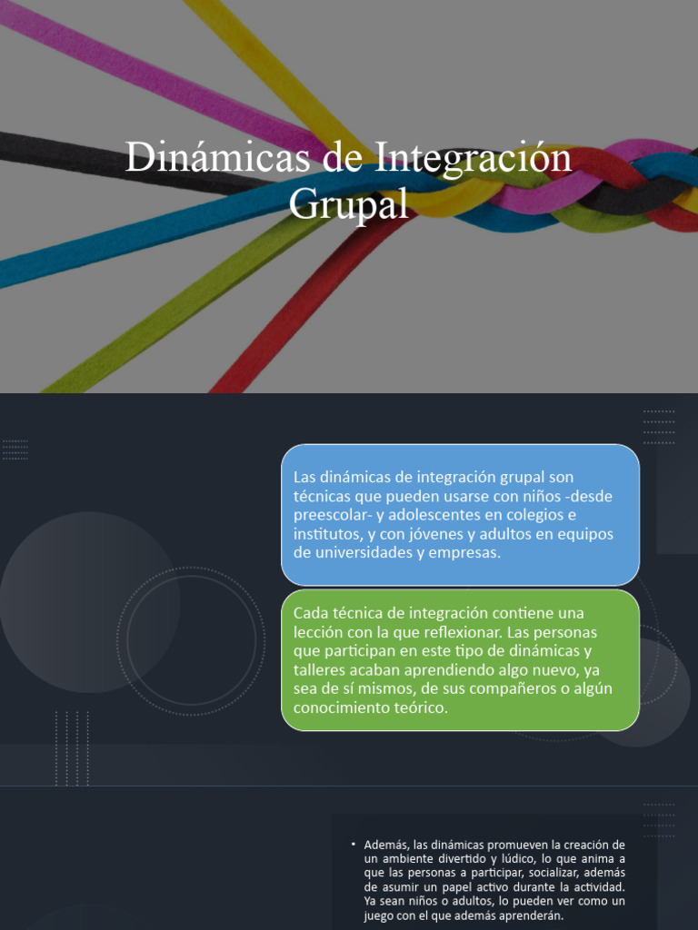 Dinámicas de Integración Grupal | PDF | Maestros | Comportamiento