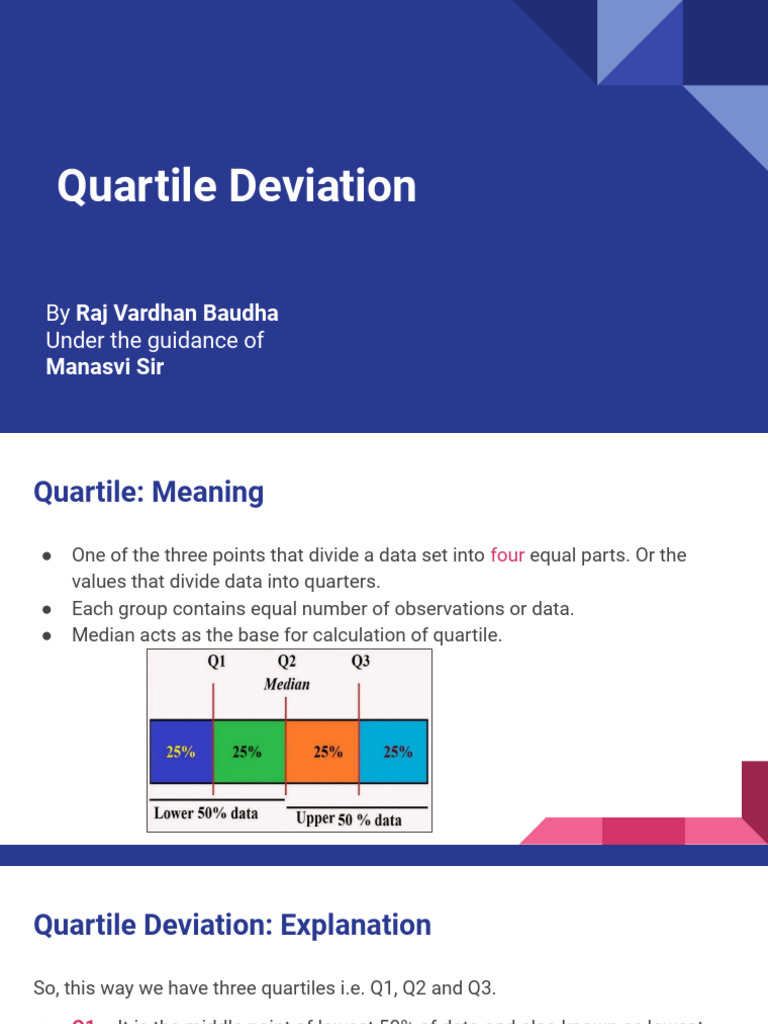 Understanding Quartile Deviation | PDF | Teaching Methods & Materials