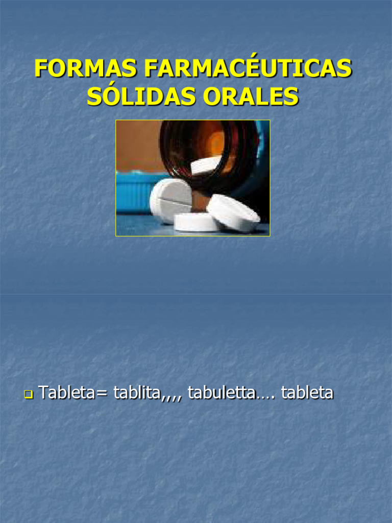 Comprimidos | PDF | Tableta (Farmacia)