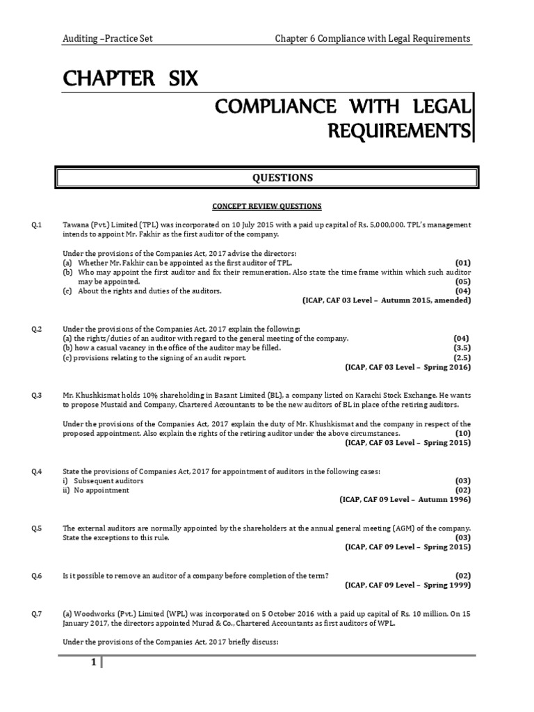 Legal Compliance in Auditor Appointments | PDF | Audit | Auditor's Report