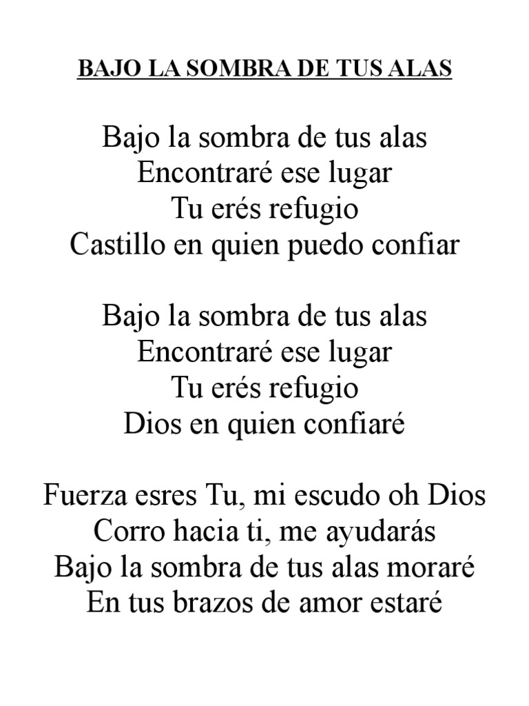 Bajo la sombra de tus alas | PDF | Entretenimiento (general)
