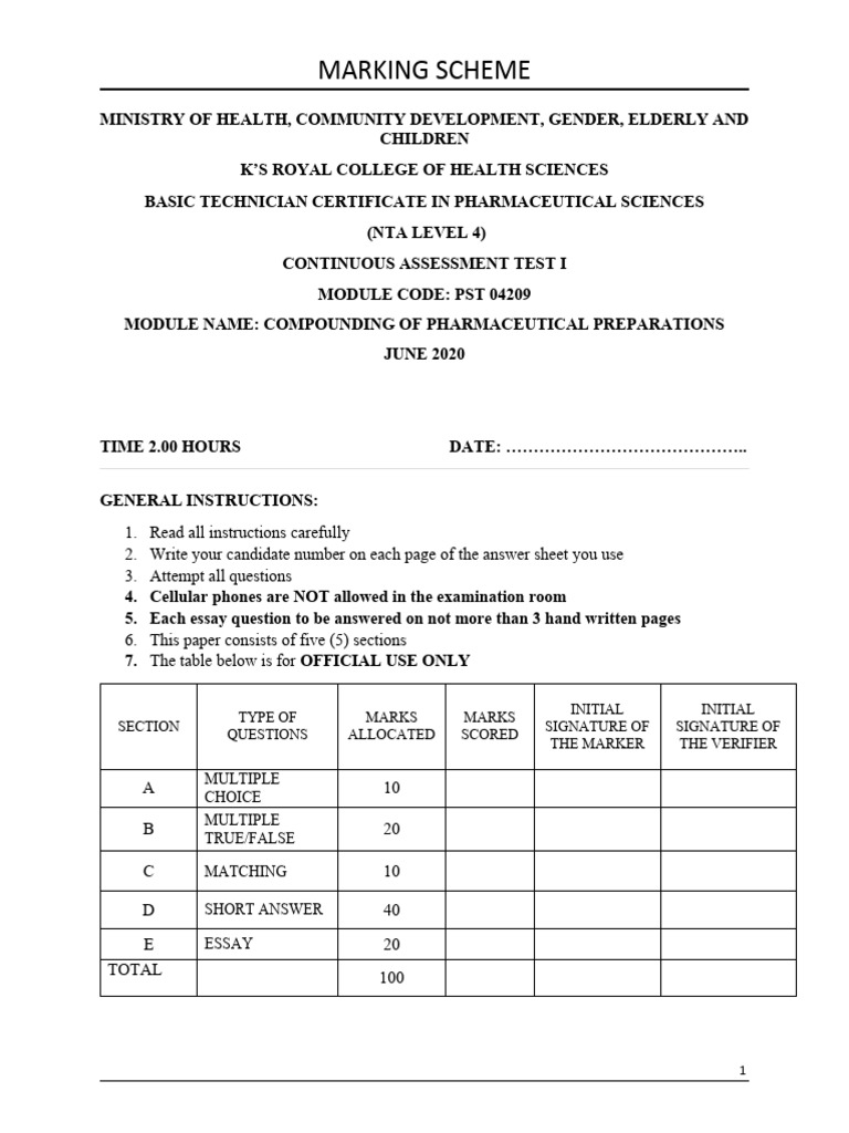Answer Guide Compounding Cat 1 - Copy - Copy-1-1 | PDF | Acid | Tablet (Pharmacy)