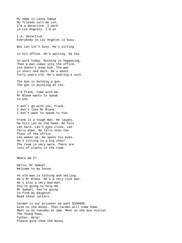 L.A. Detective's Kidnapping Case | PDF | Poetry