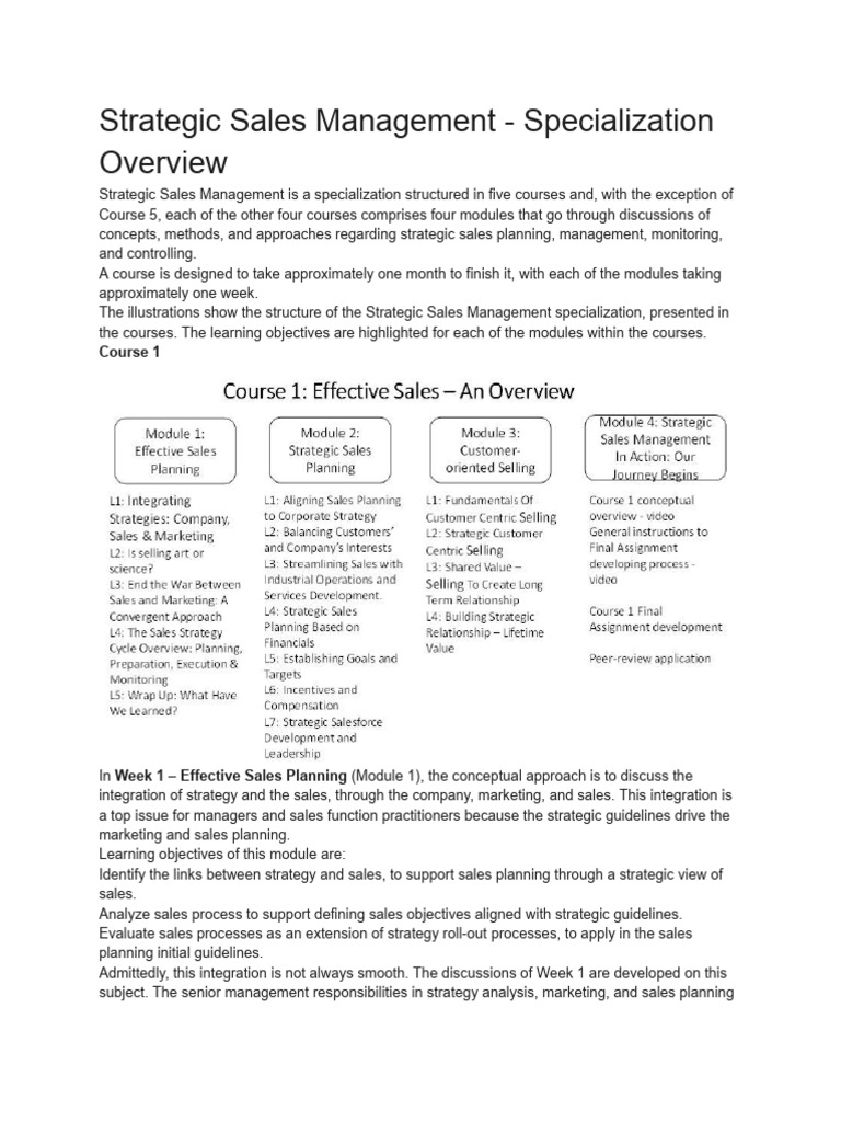 Strategic Sales Mastery Courses | PDF | Strategic Management | Sales