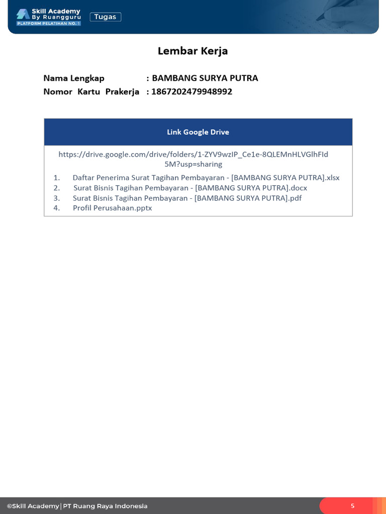 Membuat Surat Dengan Mail Merge - (BAMBANG SURYA PUTRA) | PDF