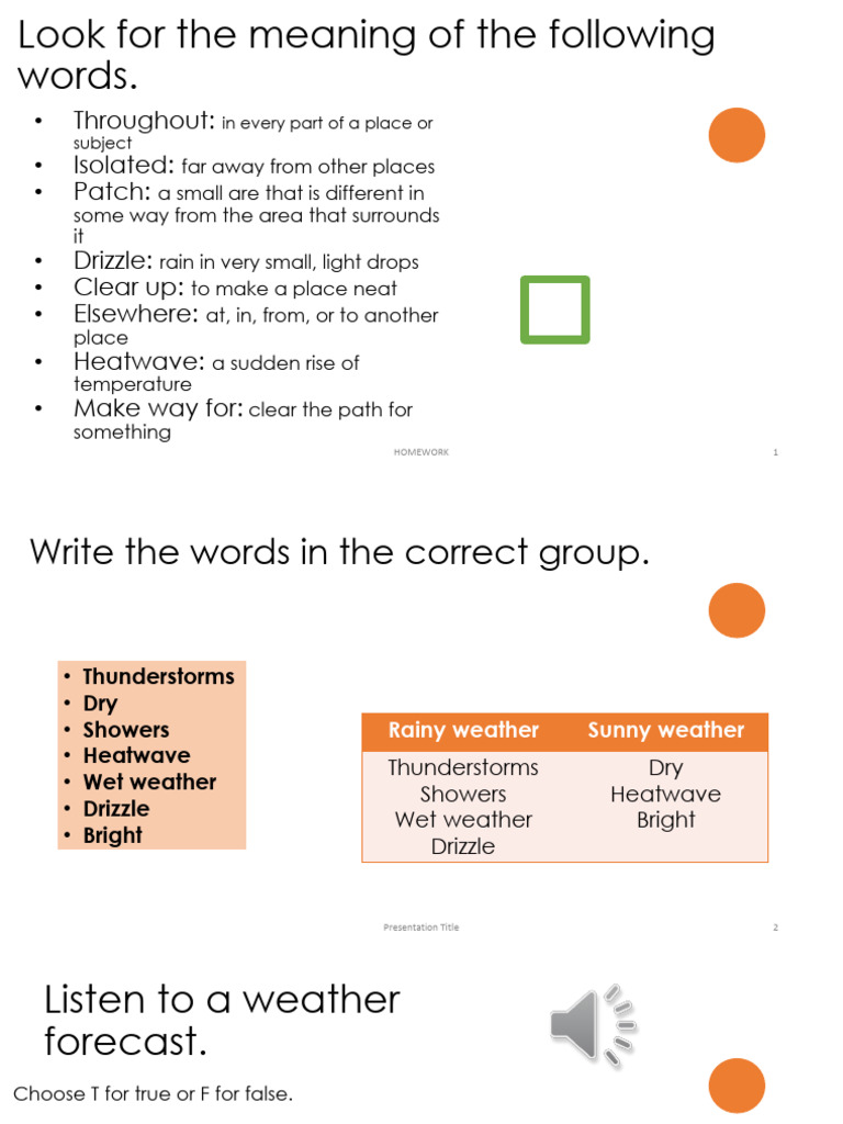 0A1 Listening Homework | PDF