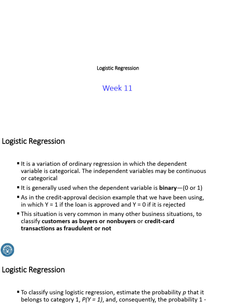 SCA_Module 10 | PDF | Logistic Regression | Regression Analysis