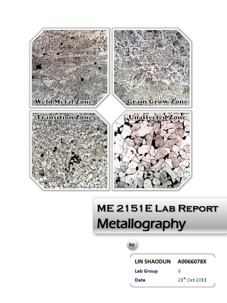 Me2151e Principles of Mechanical Engineering Materials Lab 2 | PDF ...