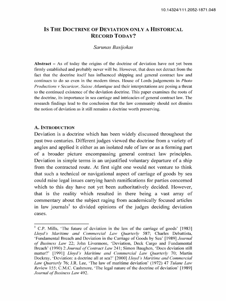 1 (2) UCLJLJ114 - Doctrine of Deviation | PDF | Legal Concepts ...