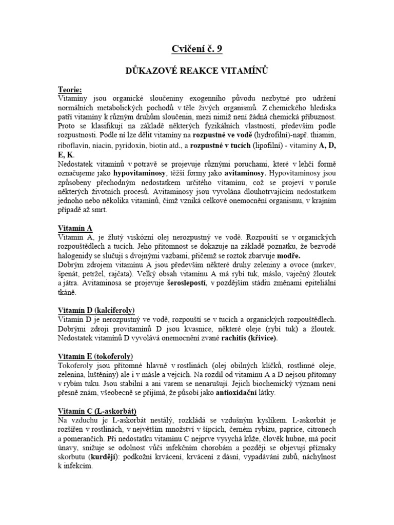 9 Vitamíny | PDF