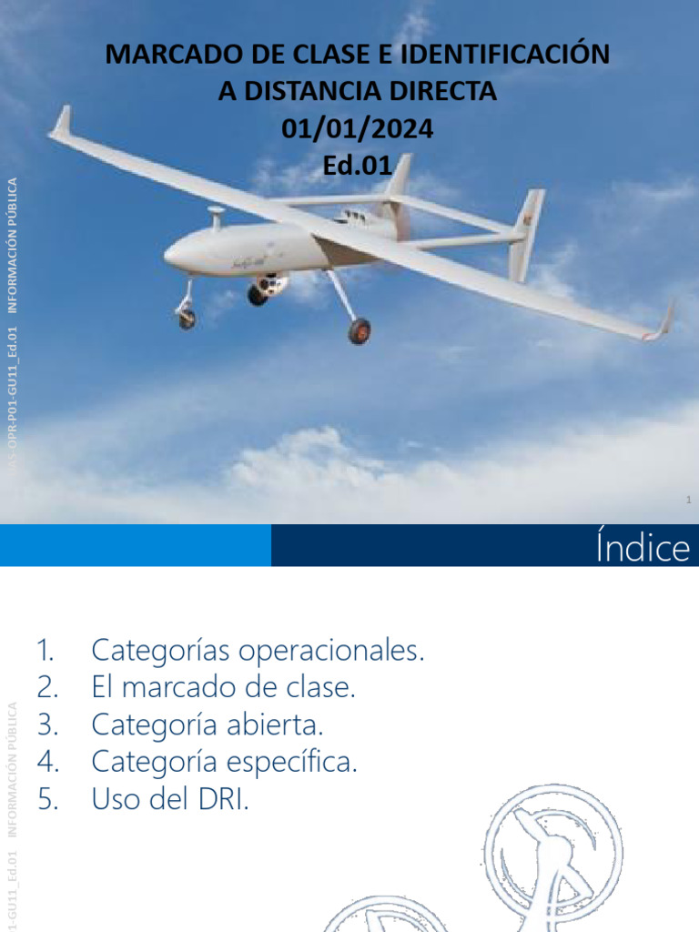 Uas-opr-p01-Gu11_ed.01 Información Pública. Marcado de Clase e ...