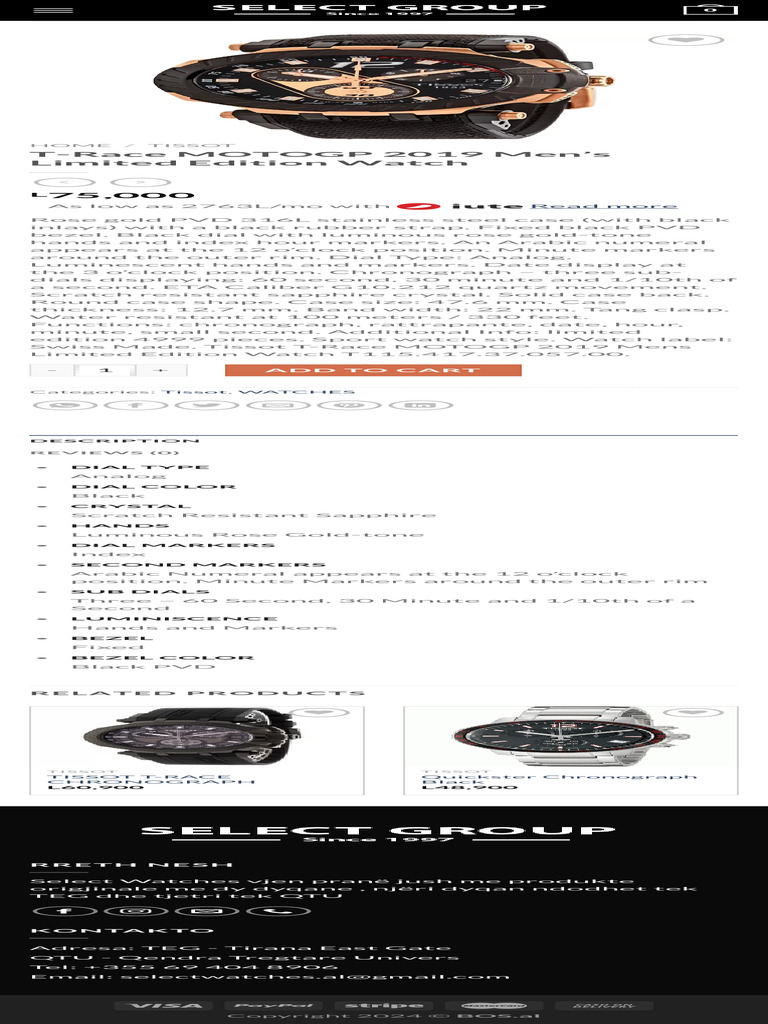 T-Race MOTOGP 2019 Men's Limited Edition Watch | PDF | Watch | Portable ...