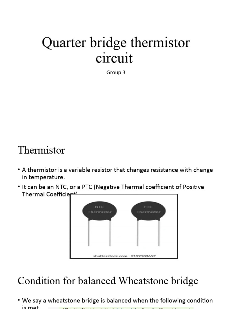Quarter bridge thermistor circuit | PDF