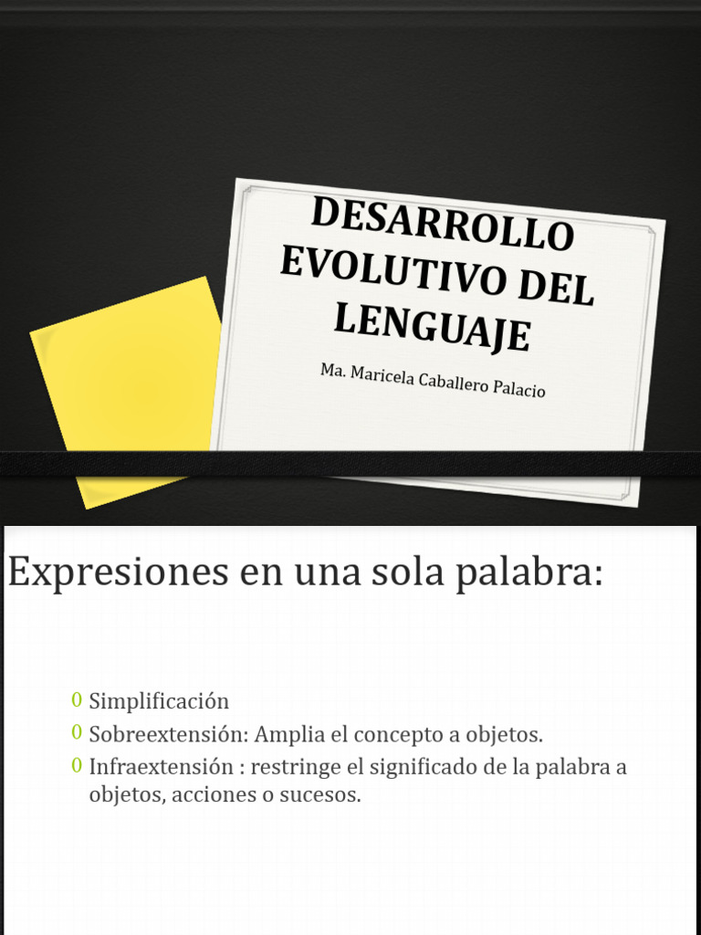 Desarrollo Evolutivo Del Lenguaje1 | PDF | Palabra | Morfología (Lingüística)