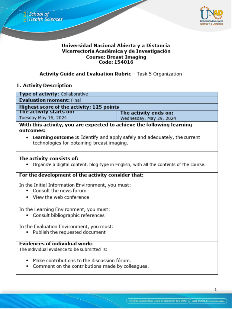 Activity Guide and Evaluation Rubric - Unit 3 - Task 5 - Organization ... Activity Guide and Evaluation Rubric - Unit 3 - Task 5 - Organization ...