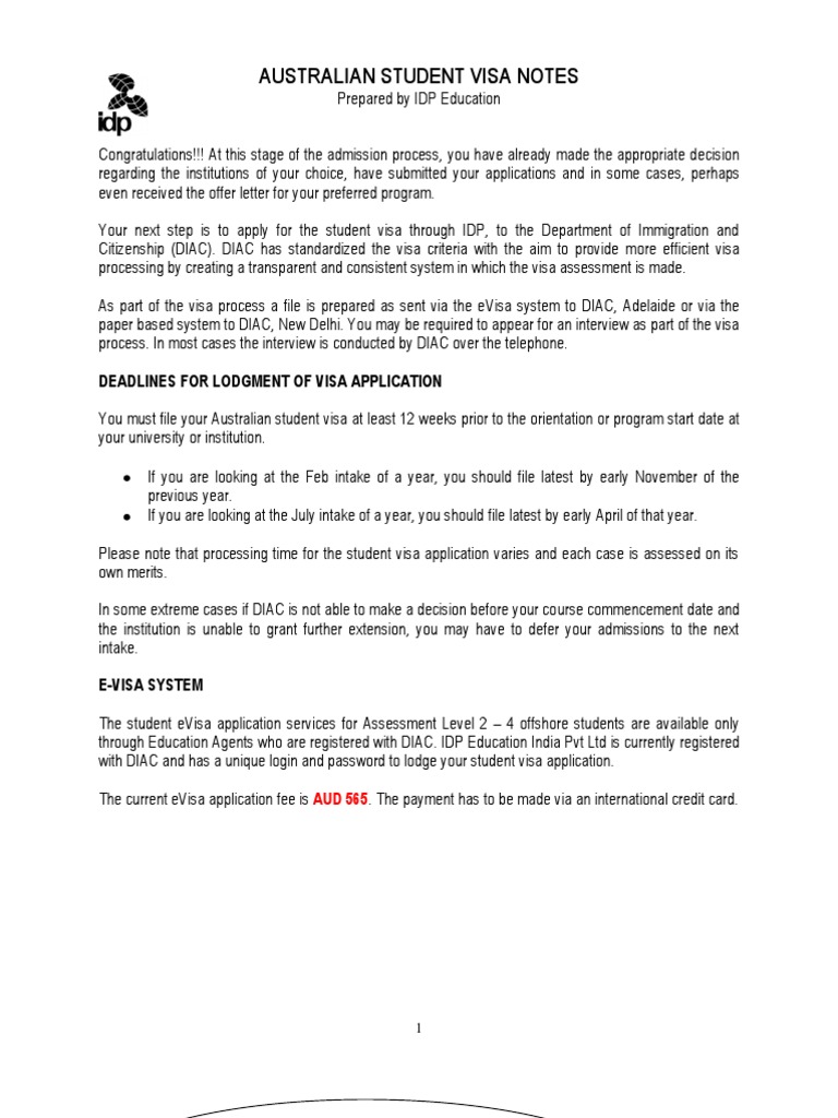 Australian Student Visa Application Guide | PDF | Postgraduate ...