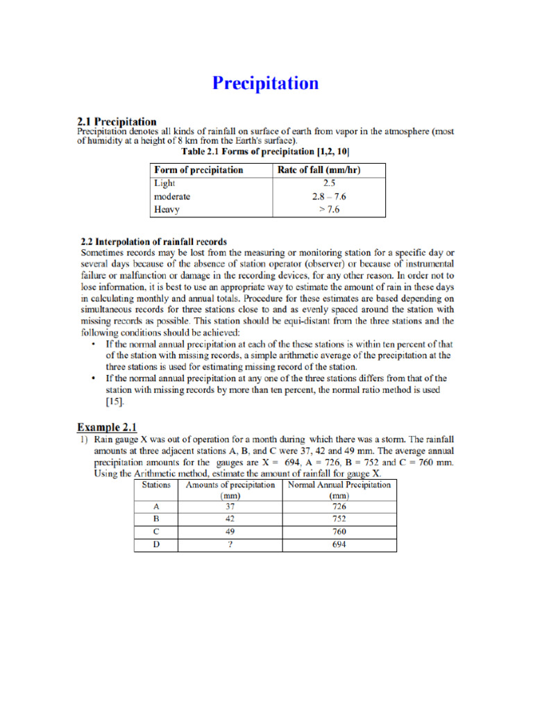 Precipitation Tutorial | PDF