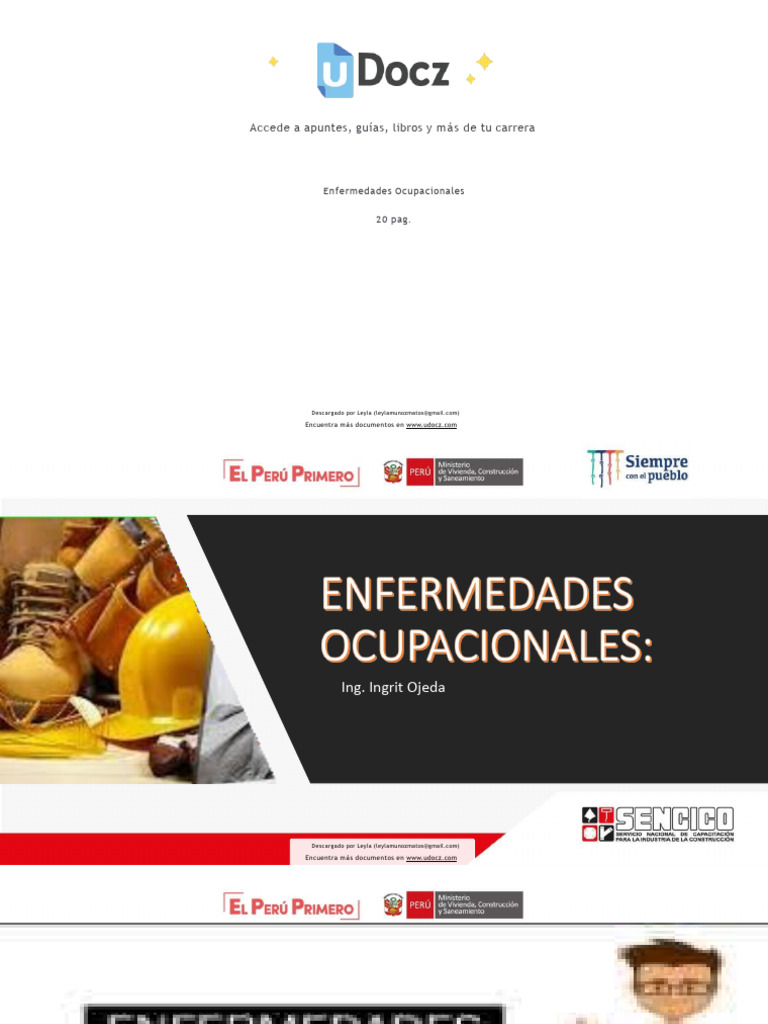Enfermedades Ocupaci 411589 Downloadable 5959383 | PDF | Ciencias de la Salud | Especialidades ...