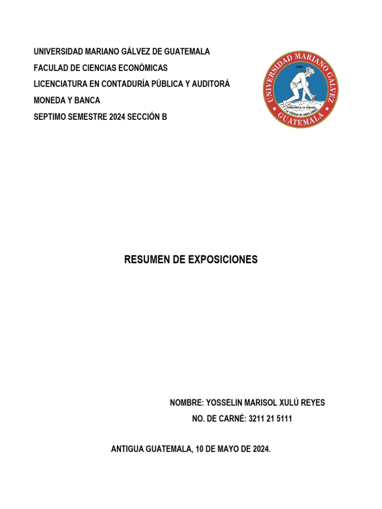 annotated-RESUMEN DE EXPOSICIONES | PDF | Bancos | La política monetaria