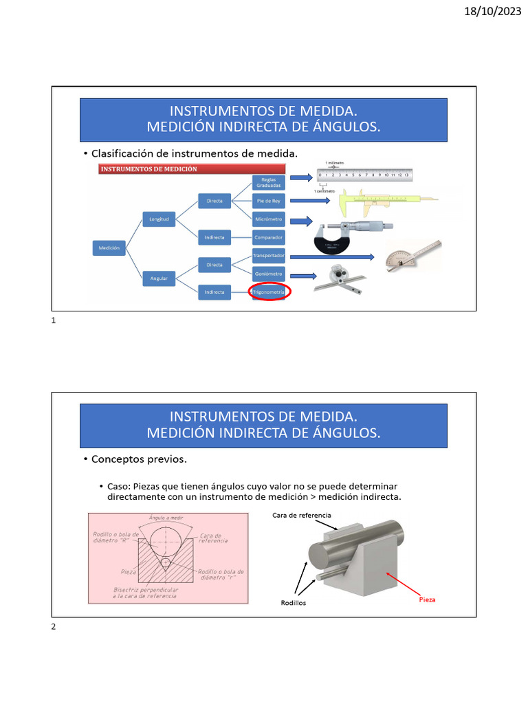 Medición Indirecta de Ángulos | PDF | Ángulo | Medición