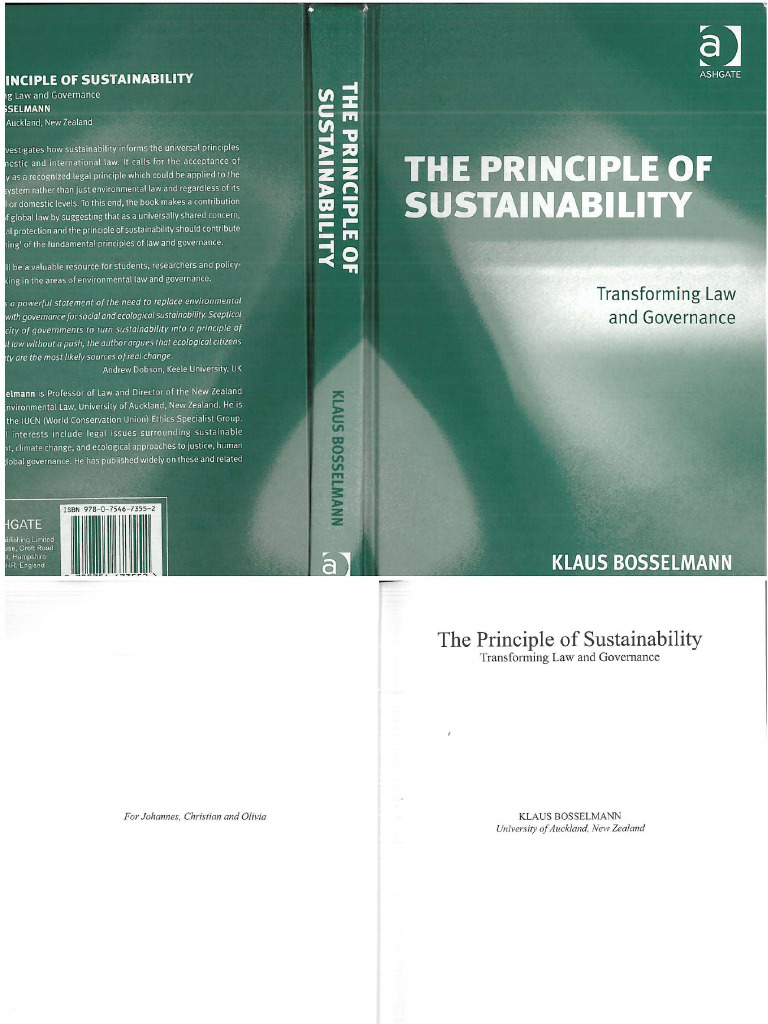 BOSSELMANN_ the Principle of Sustainability_compressed | PDF