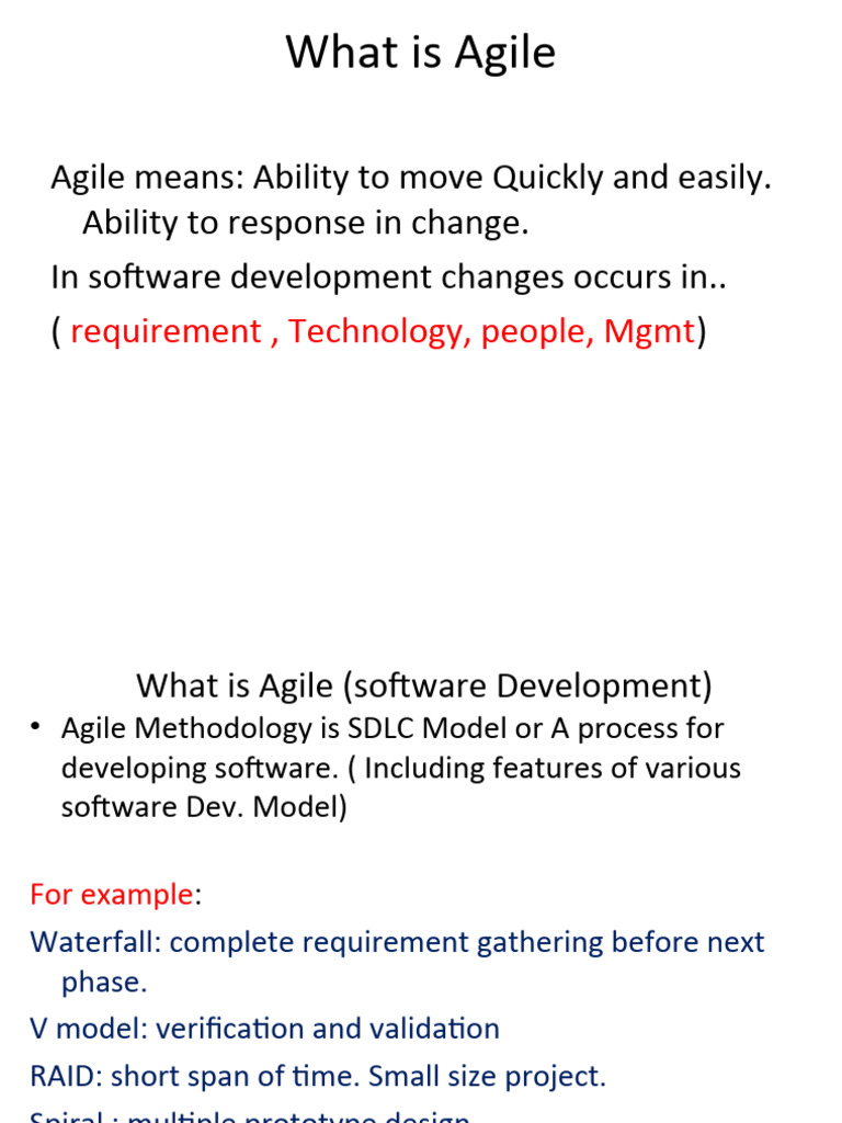 Overview of Agile Software Development | PDF | Agile Software ...