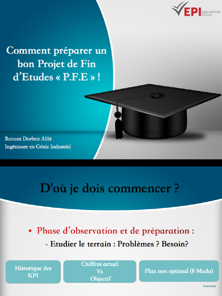 Comment Préparer Un Bon Projet de Fin D'etudes P.F.E ! | PDF