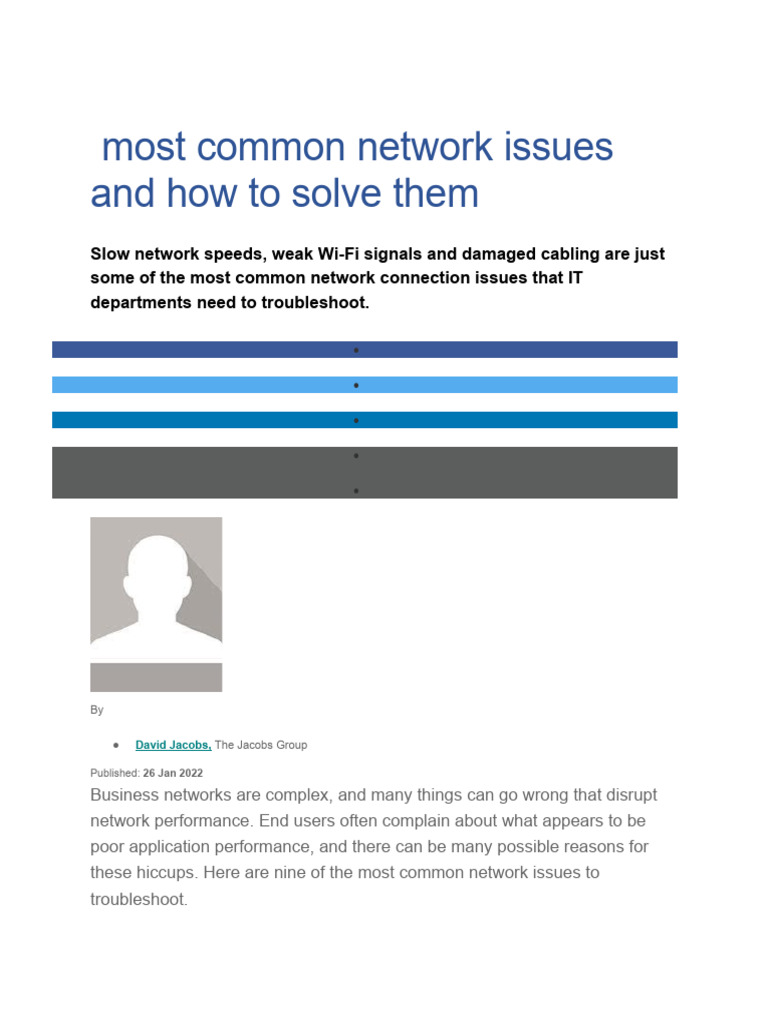 internet issues | PDF | Computer Network | Wi Fi