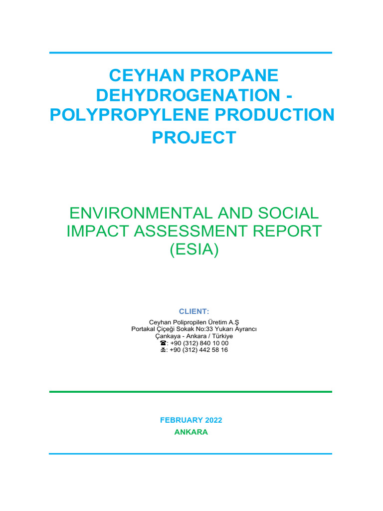 Ceyhan ESIA Final Report Part1 | PDF | Waste | Environmental Impact ...